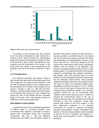 Accelerated polymer photodegradation | PDF