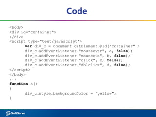 JavaScript: Events Handling | PPT