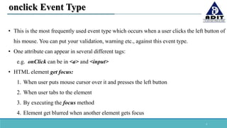 Event In JavaScript | PPTX