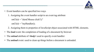 Event In JavaScript | PPTX