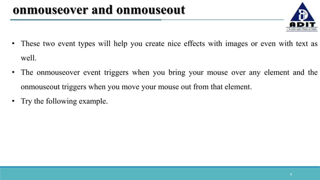 Event In Javascript Ppt 
