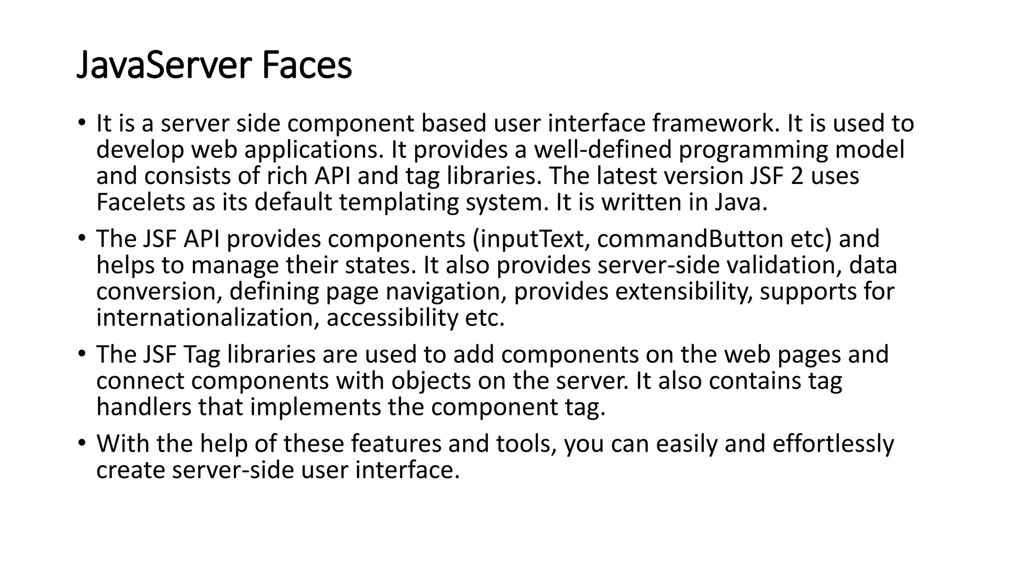 JSF.pptx | Web Design and HTML | Internet