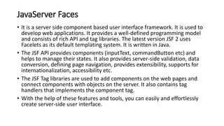 JSF.pptx | Web Design and HTML | Internet