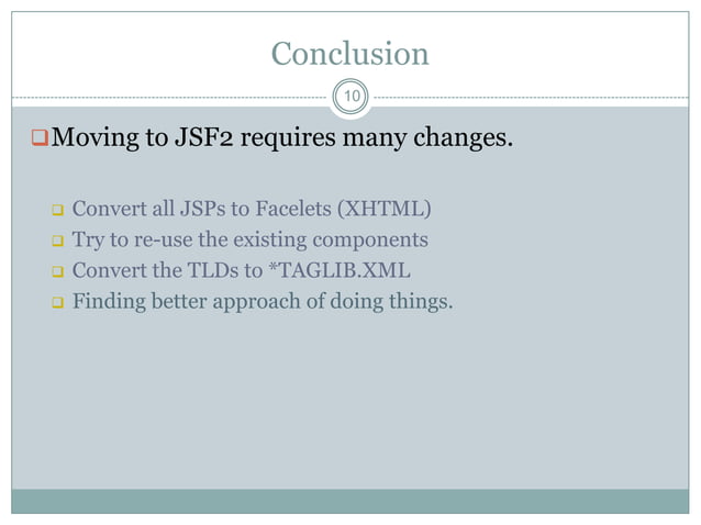 Migrating from JSF1 to JSF2 | PPTX