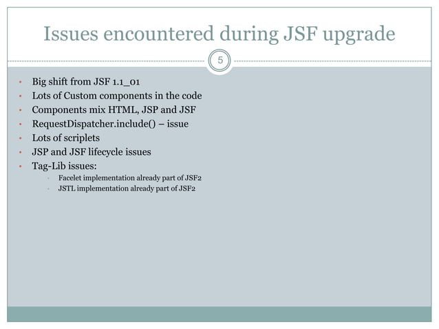 Migrating from JSF1 to JSF2 | PPT