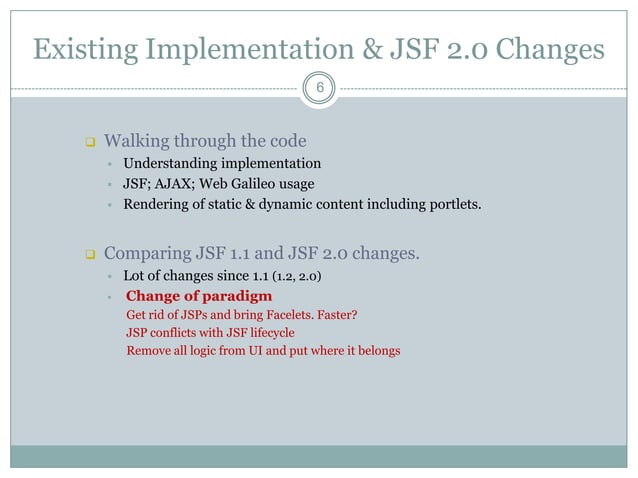 Migrating from JSF1 to JSF2 | PPTX