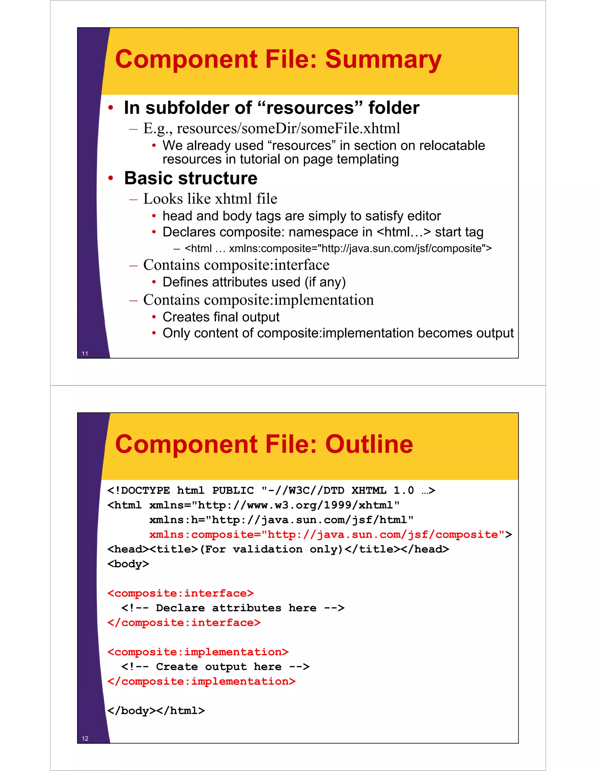 Jsf2 composite-components | PDF