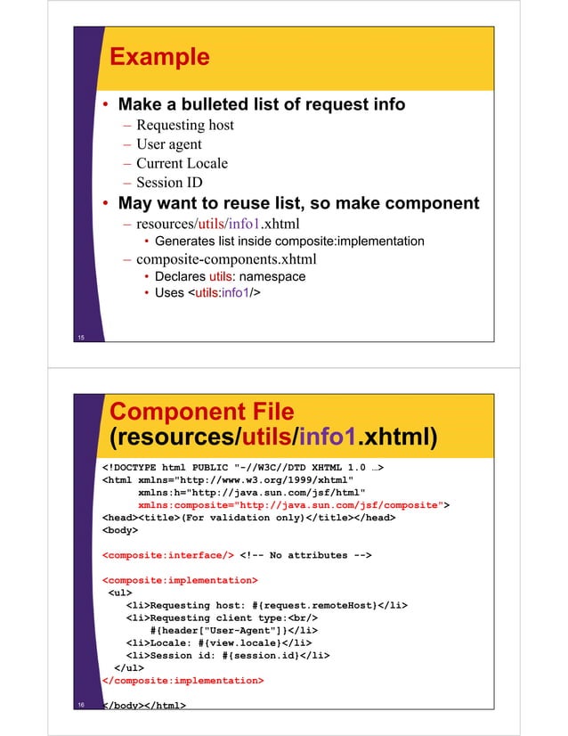 Jsf2 composite-components | PDF