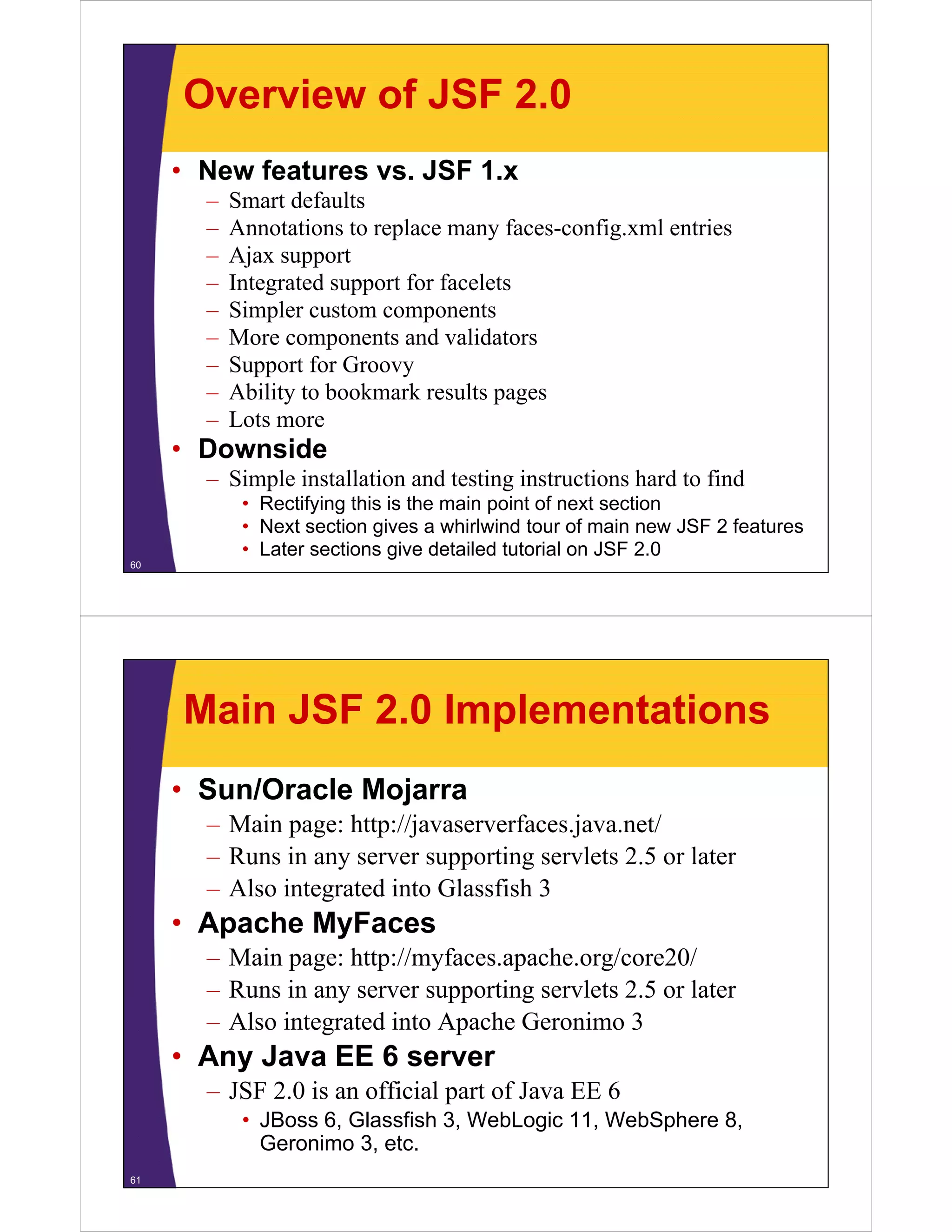 Jsf2 overview | PDF