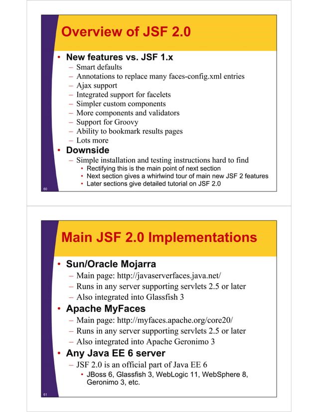 Jsf2 overview | PDF