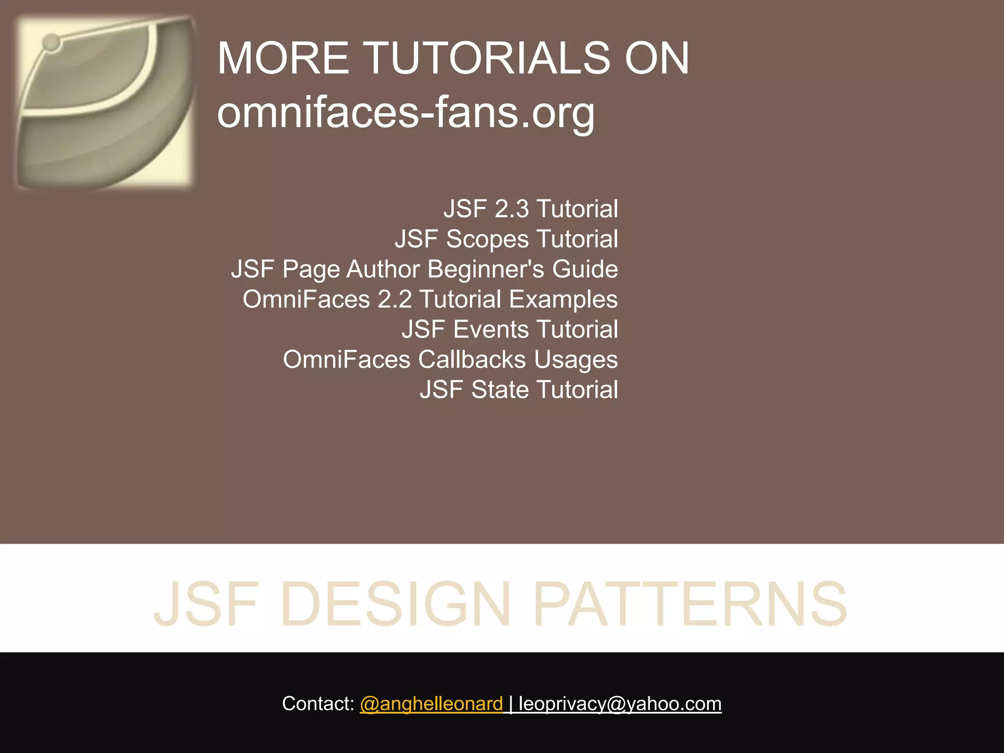 JSF Design Patterns | PPTX