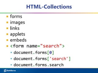 [SoftServe IT Academy] JavaScript Forms | PPTX