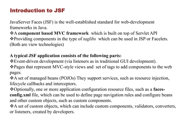 Jsf presentation | PPT