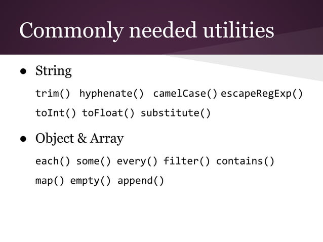 Choosing the right JavaScript library/framework/toolkit for our project | PDF | Web Development ...