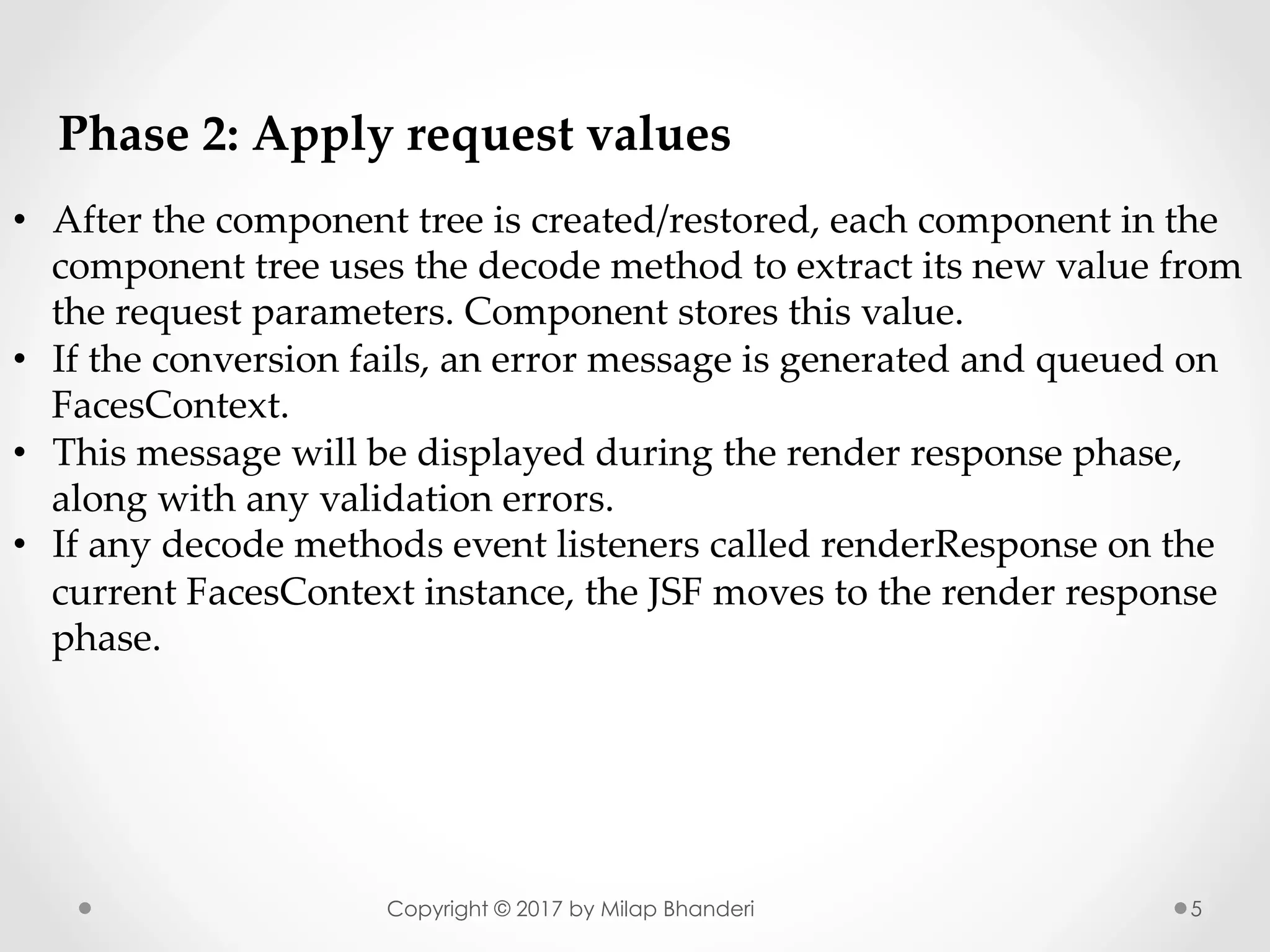 JSF Request Processing Lifecycle | PPT
