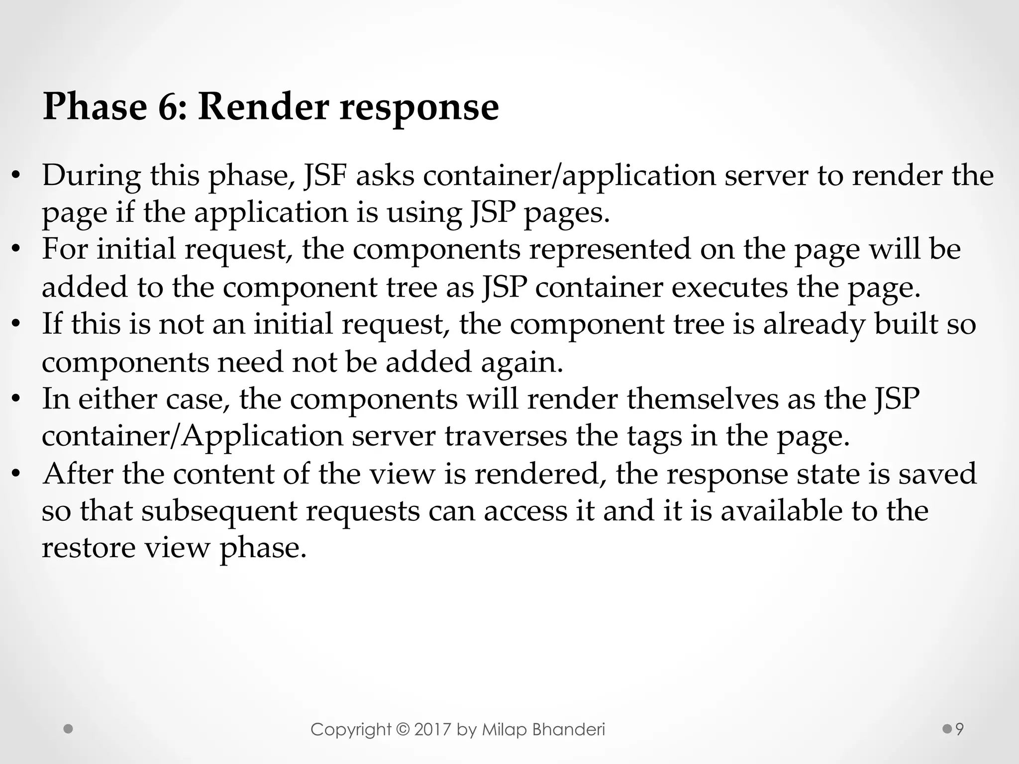 JSF Request Processing Lifecycle | PPT