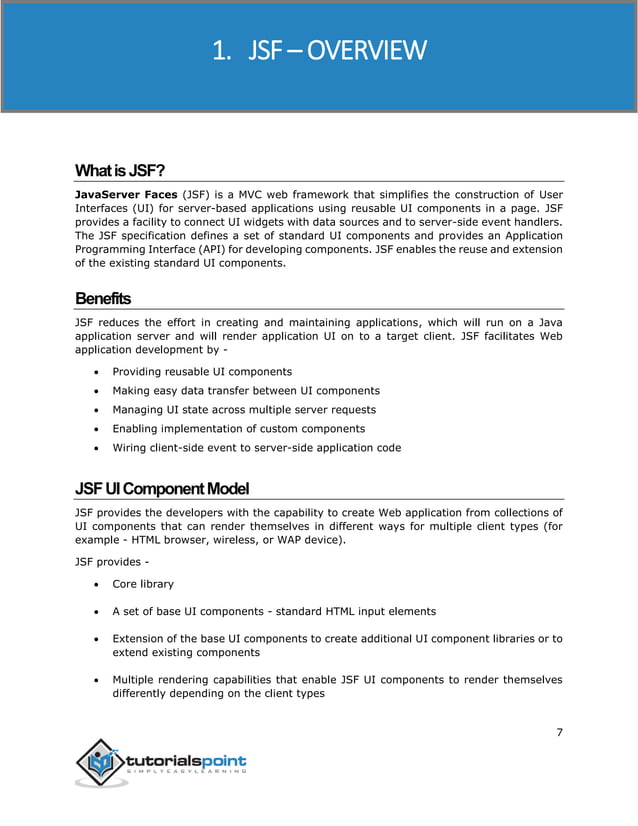Jsf tutorial | PDF