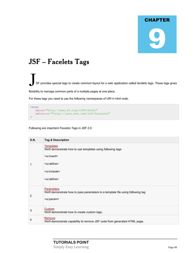 Jsf Tutorial Pdf