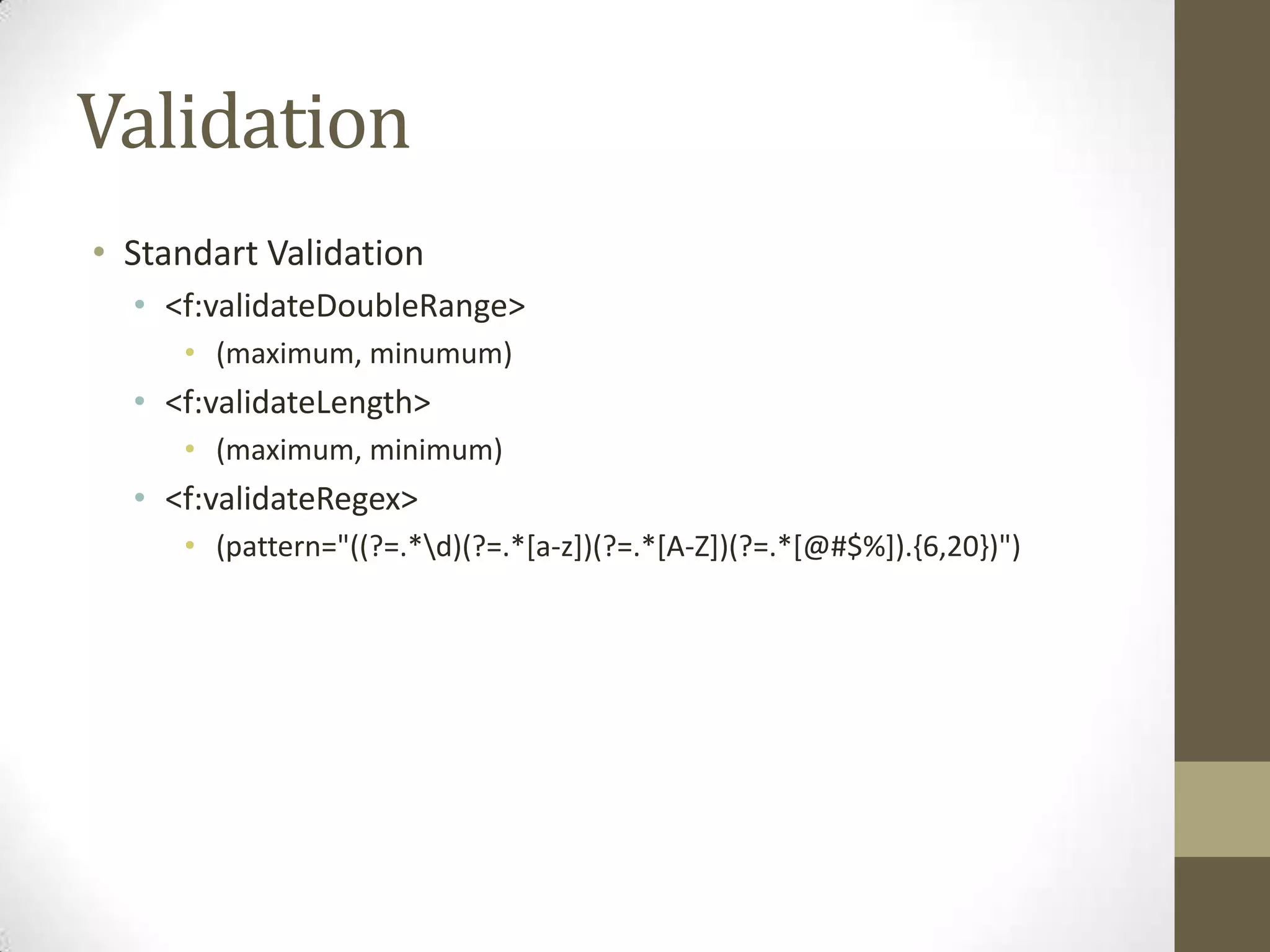 Jsf validation | PPT
