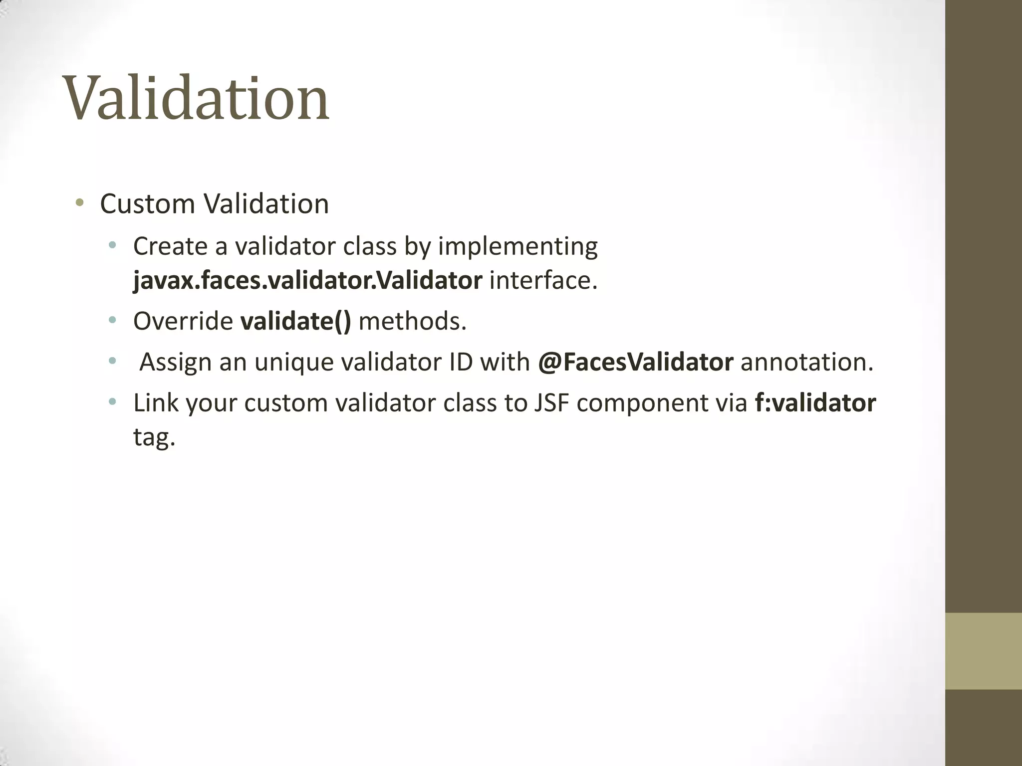 Jsf validation | PPT