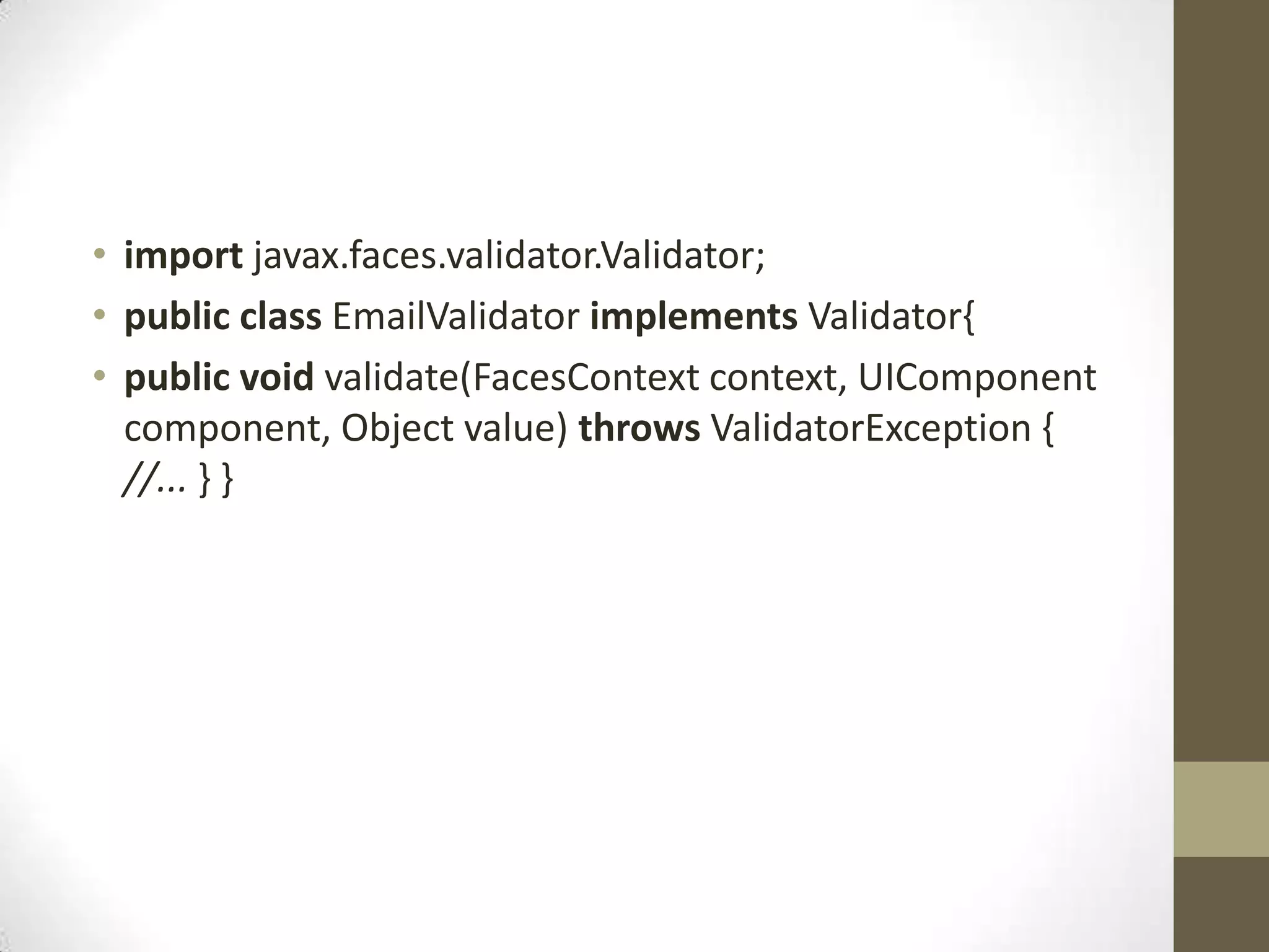 Jsf validation | PPT