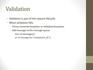 Jsf validation | PPT