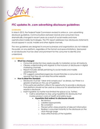New FTC .com advertising disclosure guidelines | PDF