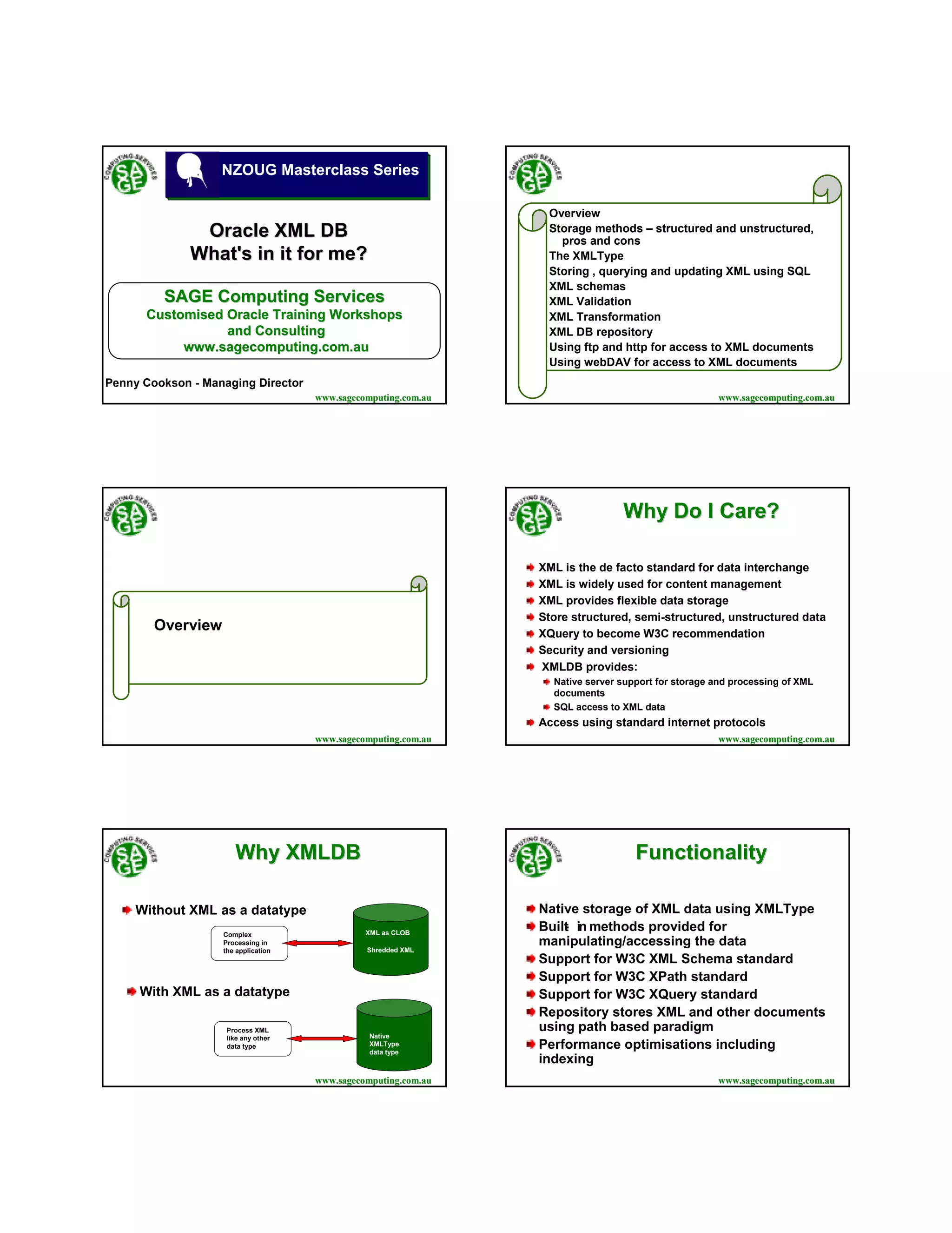 Oracle Xml Db What S In It For Me Pdf