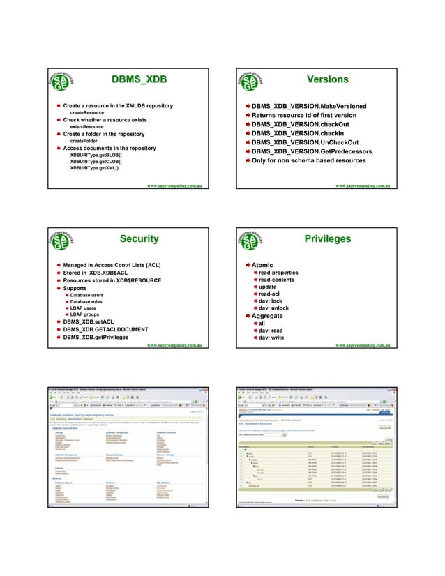 Oracle XML DB - What's in it for me? | PDF | Databases | Computer Software and Applications