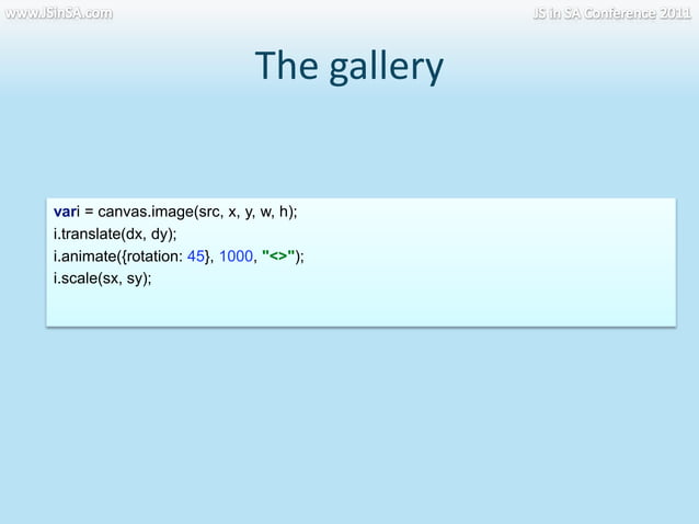 JSinSA - JS Visualisation APIs | PPT