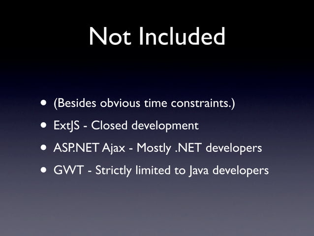 JavaScript Library Overview