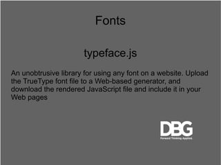 JS libraries and frameworks - Quick Tips on Coffee@DBG | PPT