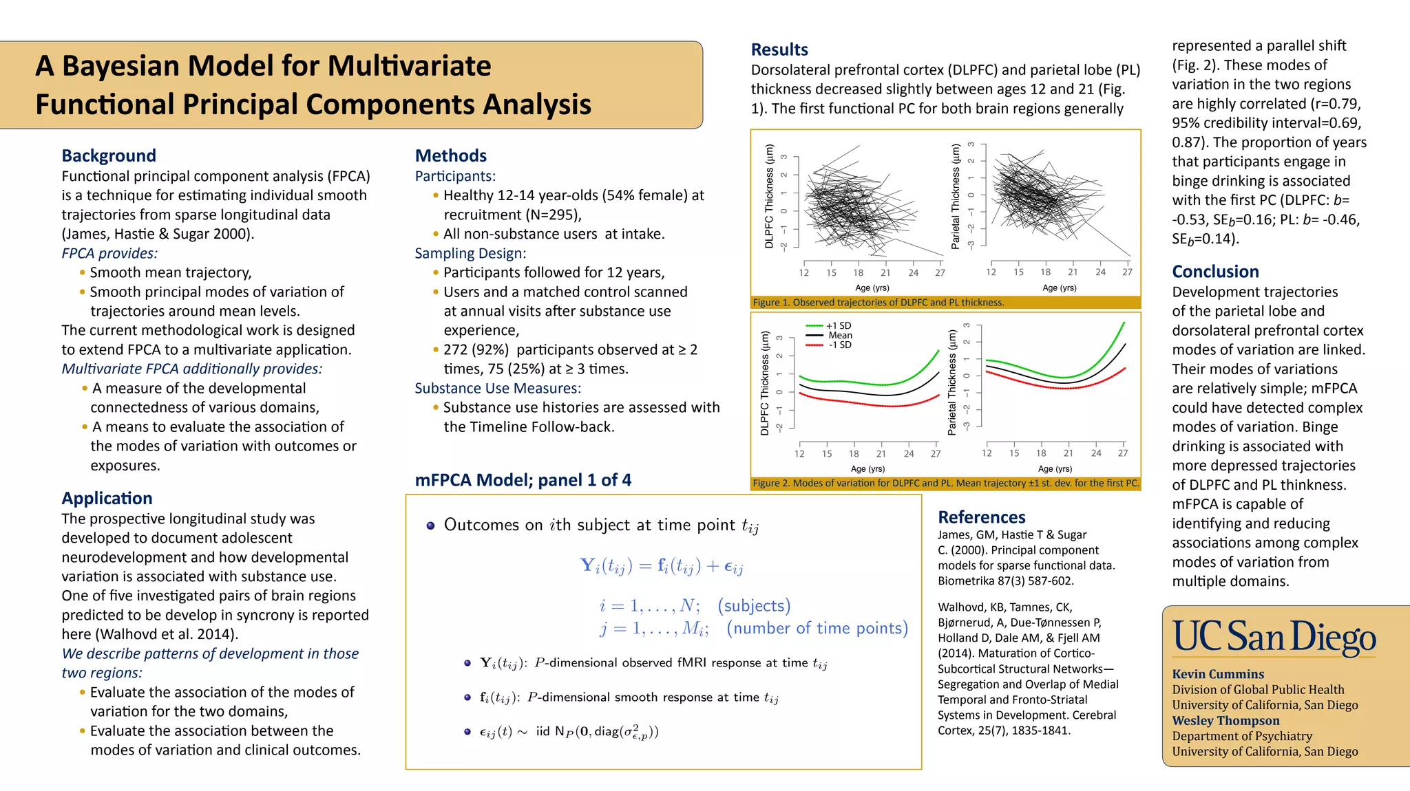 Bayesian Model for Multivatiate Functional Principle Components Analysis | PDF