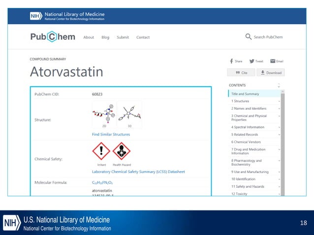 PubChem: a public chemical information resource for big data chemistry ...