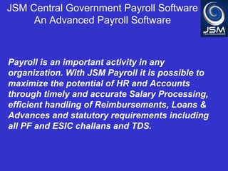 JSM Central Government Payroll Software as per VI and VII Pay ...