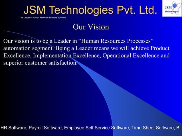JSM HR Software Presentation | PPT