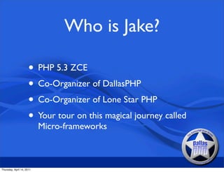 Intro to Micro-frameworks | PPT