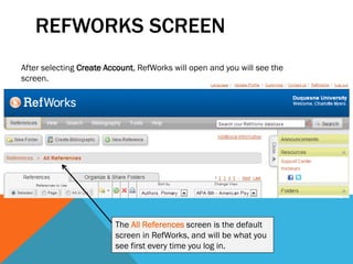 RefWorks for APA Citation Style | PDF