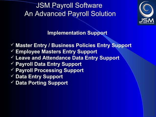 JSM Payroll Software Presentation | PPT