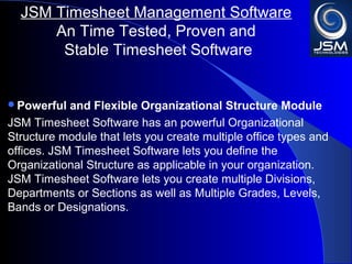 JSM Timesheet Management Software Presentation - Advanced Timesheet ...