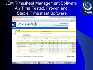 JSM Timesheet Management Software Presentation - Advanced Timesheet ...