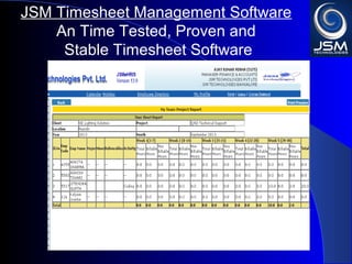 JSM Timesheet Management Software Presentation - Advanced Timesheet Software | PPT