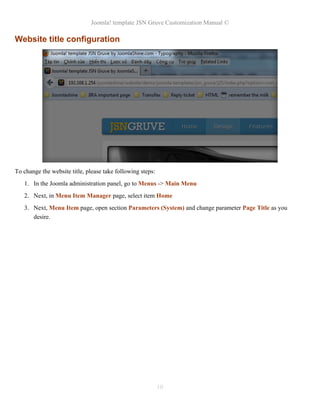 JSN Gruve Customization Manual | PDF