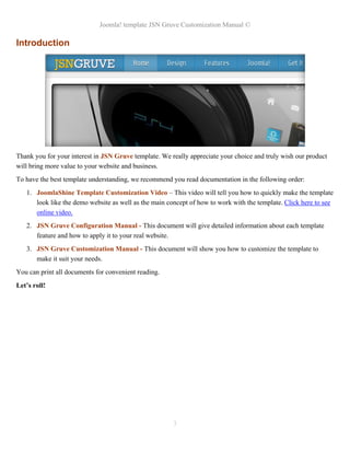 JSN Gruve Customization Manual | PDF