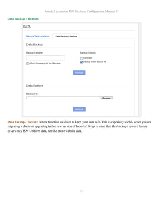 JSN UniForm Configuration Manual | PDF