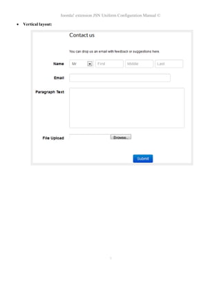 JSN UniForm Configuration Manual | PDF
