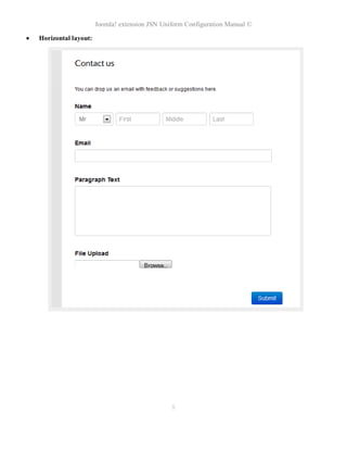 JSN UniForm Configuration Manual | PDF