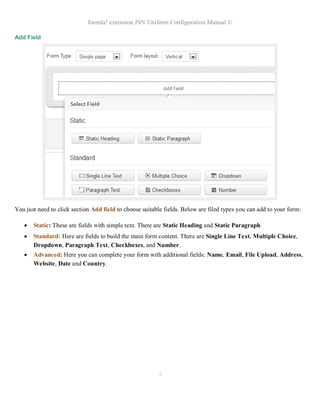 JSN UniForm Configuration Manual | PDF