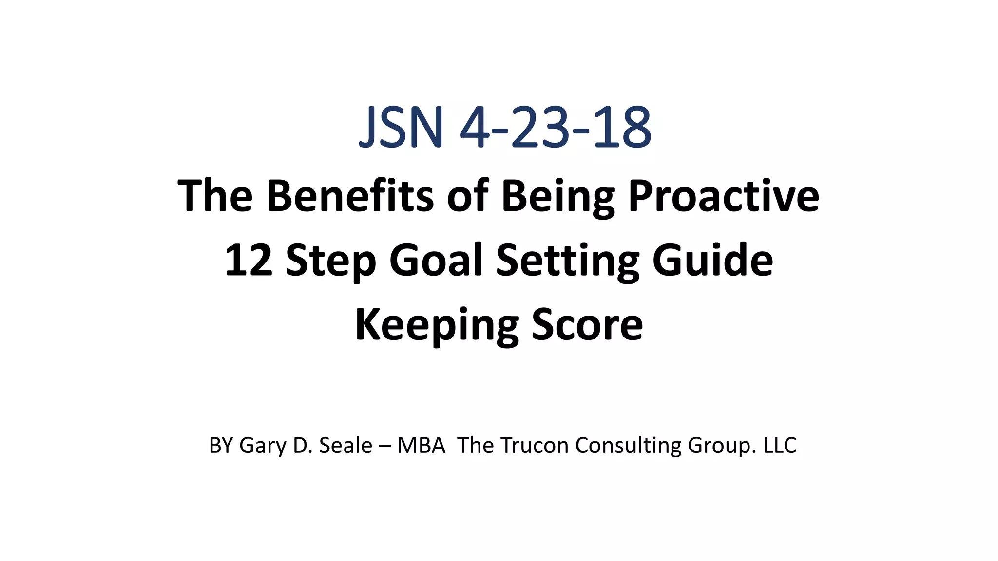 The Benefits of Being Proactive | PPT