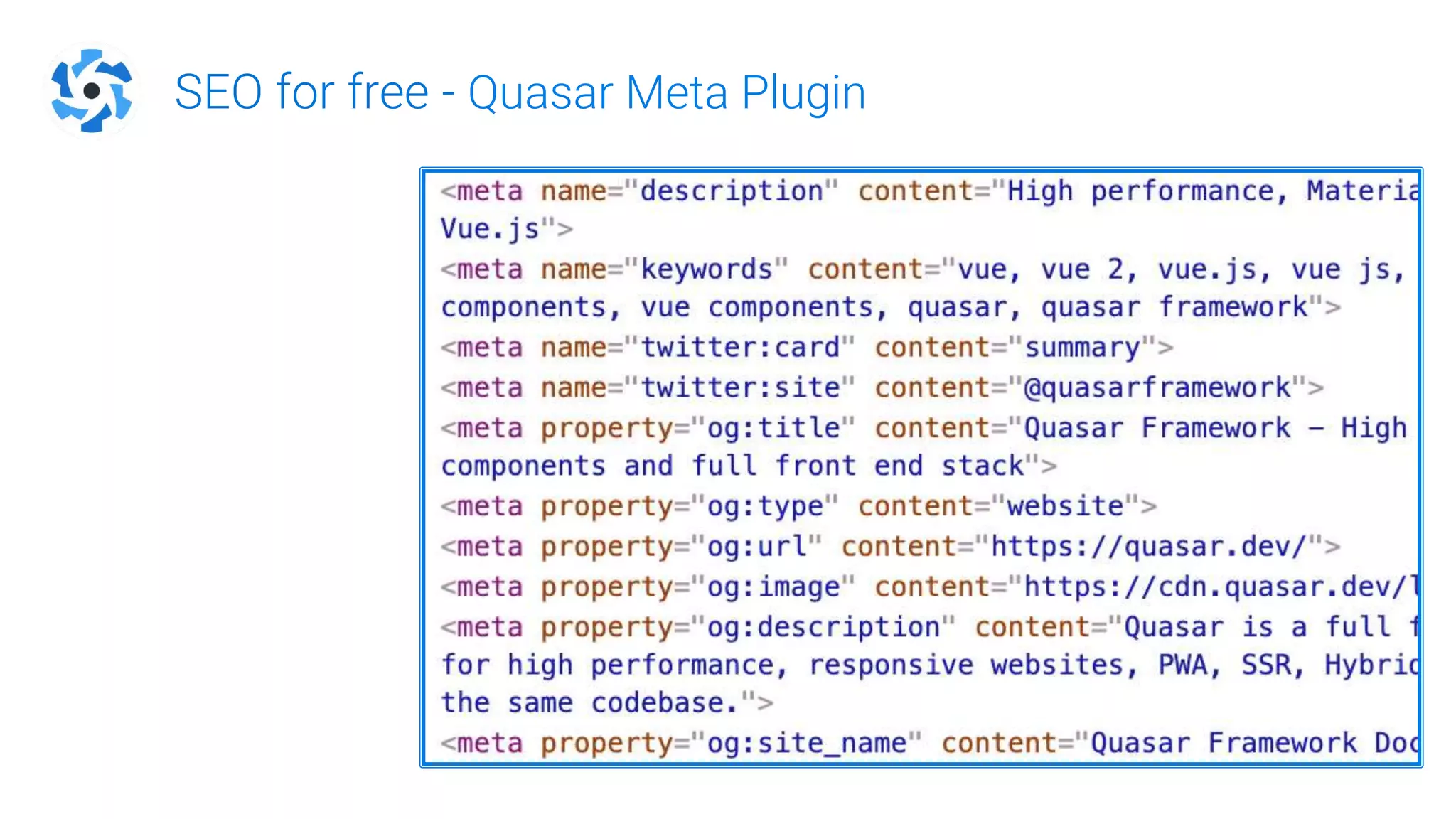 SSR with Quasar Framework - JSNation 2019 | PPTX